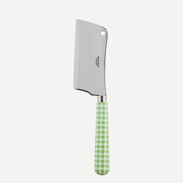 Vichy Gingham Garden Green Cheese Cleaver - Palmer & Penn